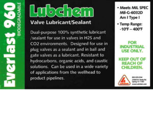 Everlast 960 - Plug Gate Ball Valve Lubricants Sealants | Lubchem, Inc.