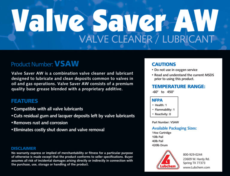 Valve Saver - Valve Cleaners | Lubchem, Inc.